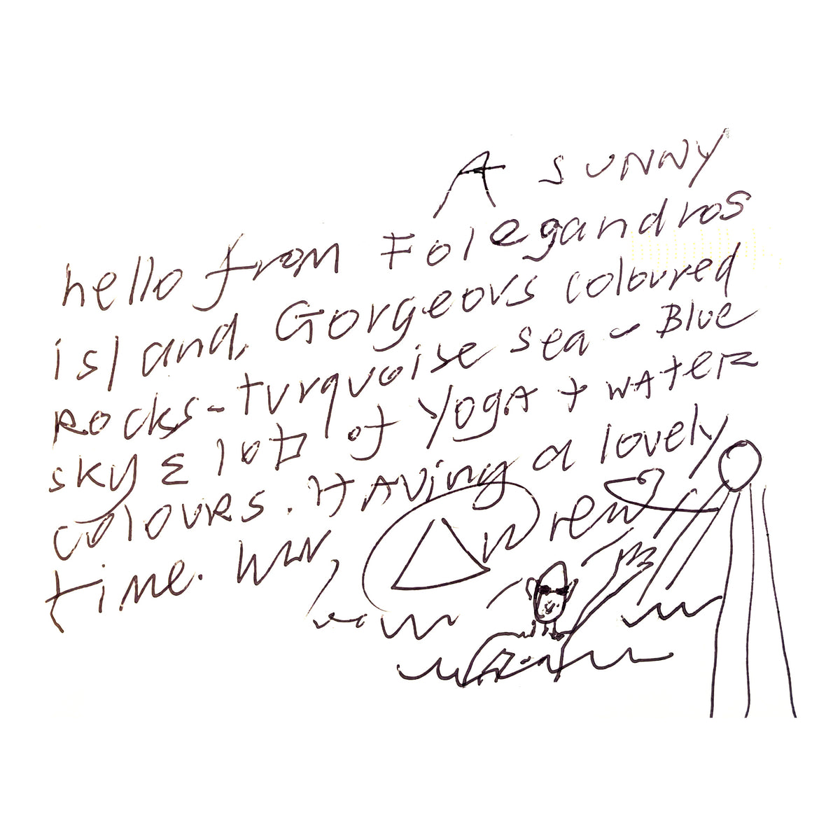 Balota, Folegandros, Greece, 2022. Original Watercolour by Andrew Loga ...